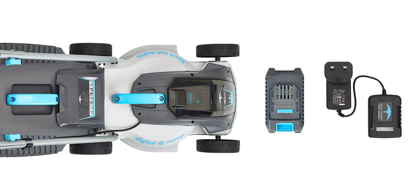 40v cordless battery powered electric Compact lawnmower - Swift Garden ...